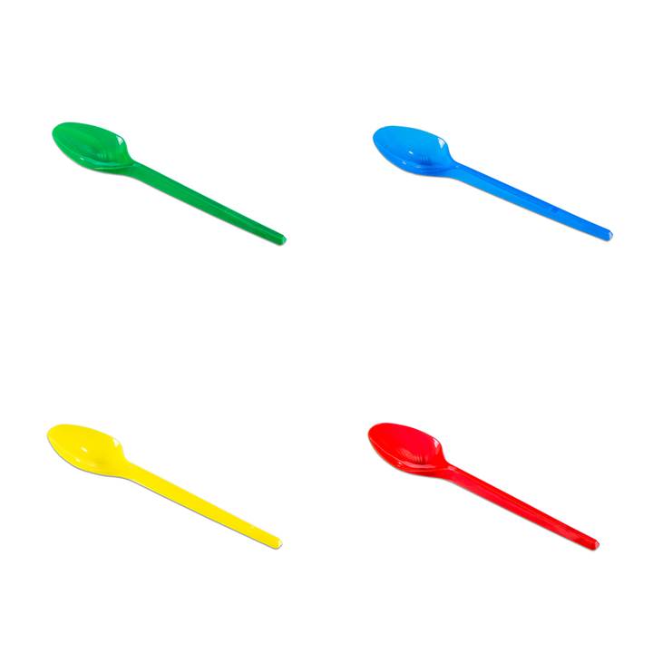COLHER PLASTICO PRAFESTA PEQUENA COLORIDA 12,5CM | Multpel