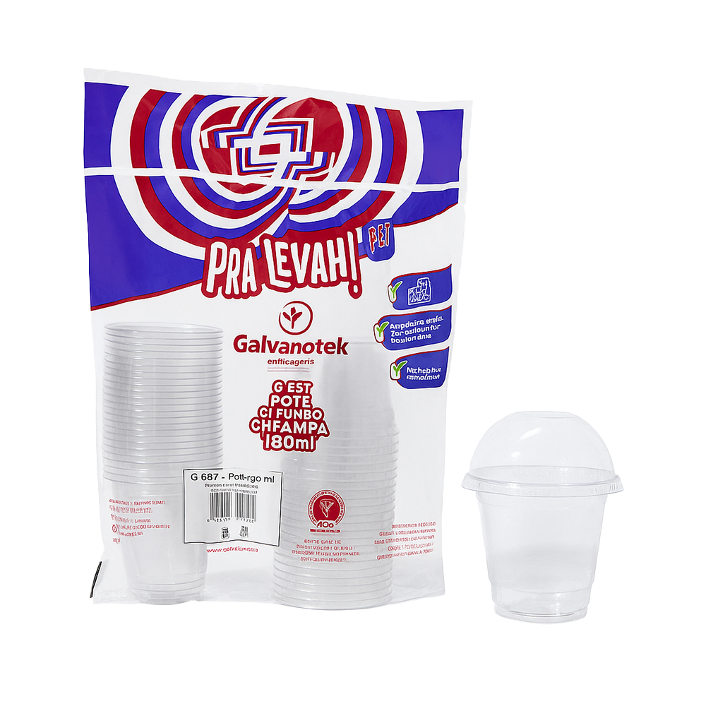 EMBALAGEM GALVANOTEK G687 POTE TAMPA BOLHA 180ML | Multpel